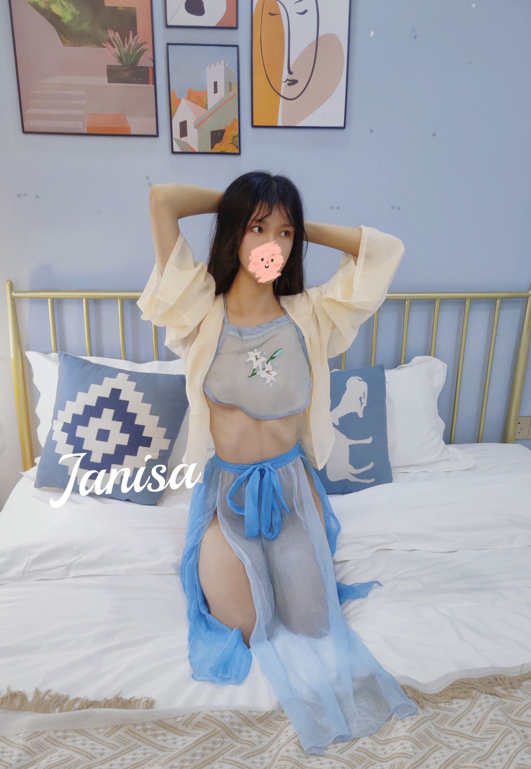 Janisa - 玉足涴蓝绸/(11P)--美图316