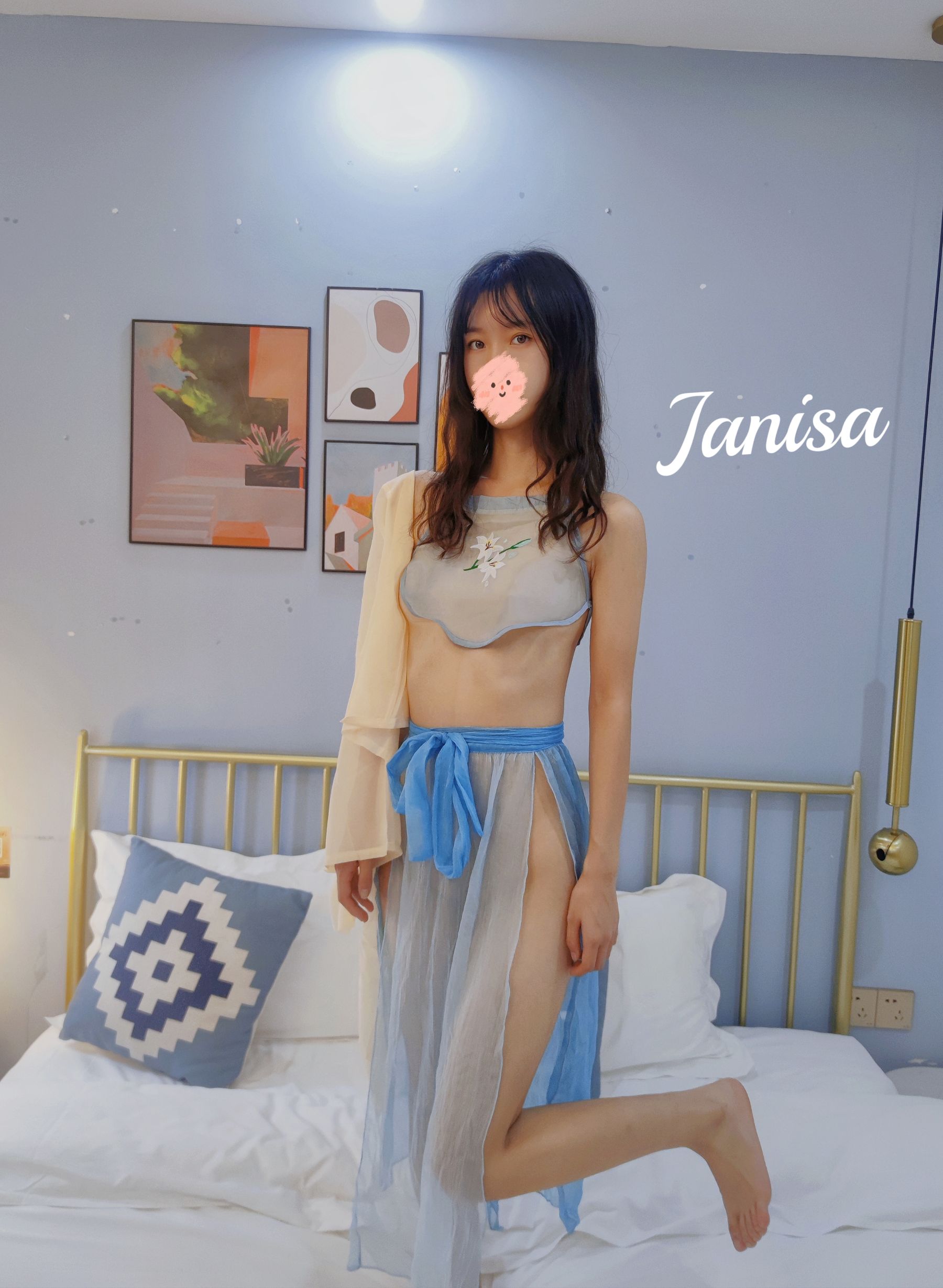 Janisa - 玉足涴蓝绸/(11P)--美图316