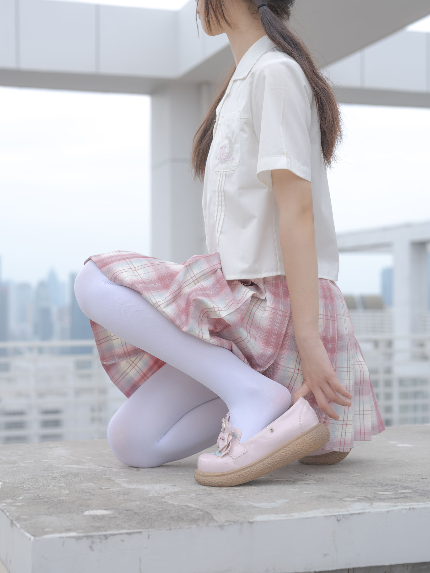 森萝财团写真 - 小圆 试拍 JKJK格子裙 80D/(64P)--美图316